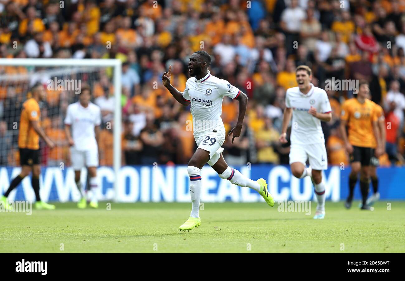 Chelsea's Fikayo Tomori celebrates scoring their first goal Stock Photo ...