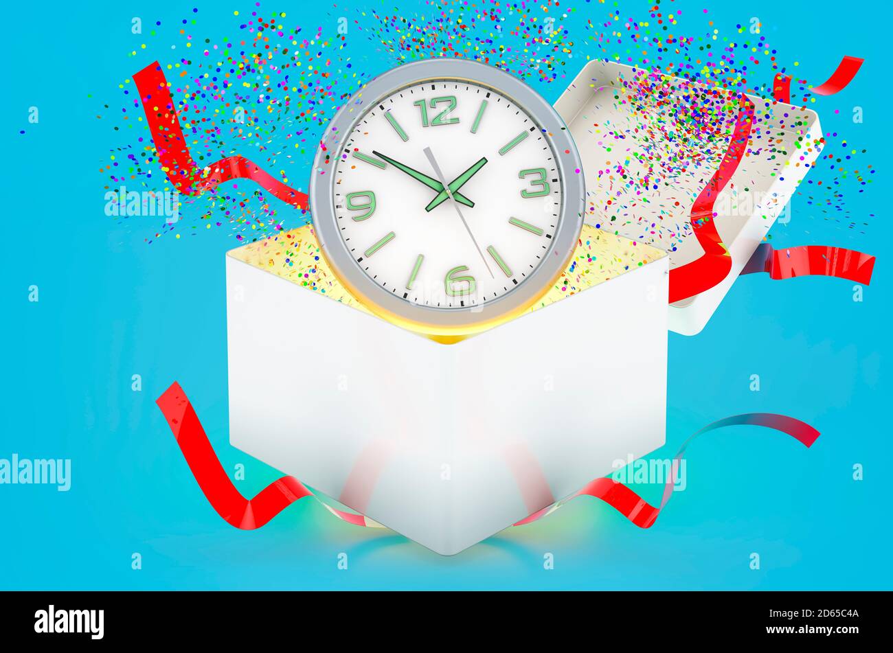 Cardboard clock 3d background box hi-res stock photography and images ...