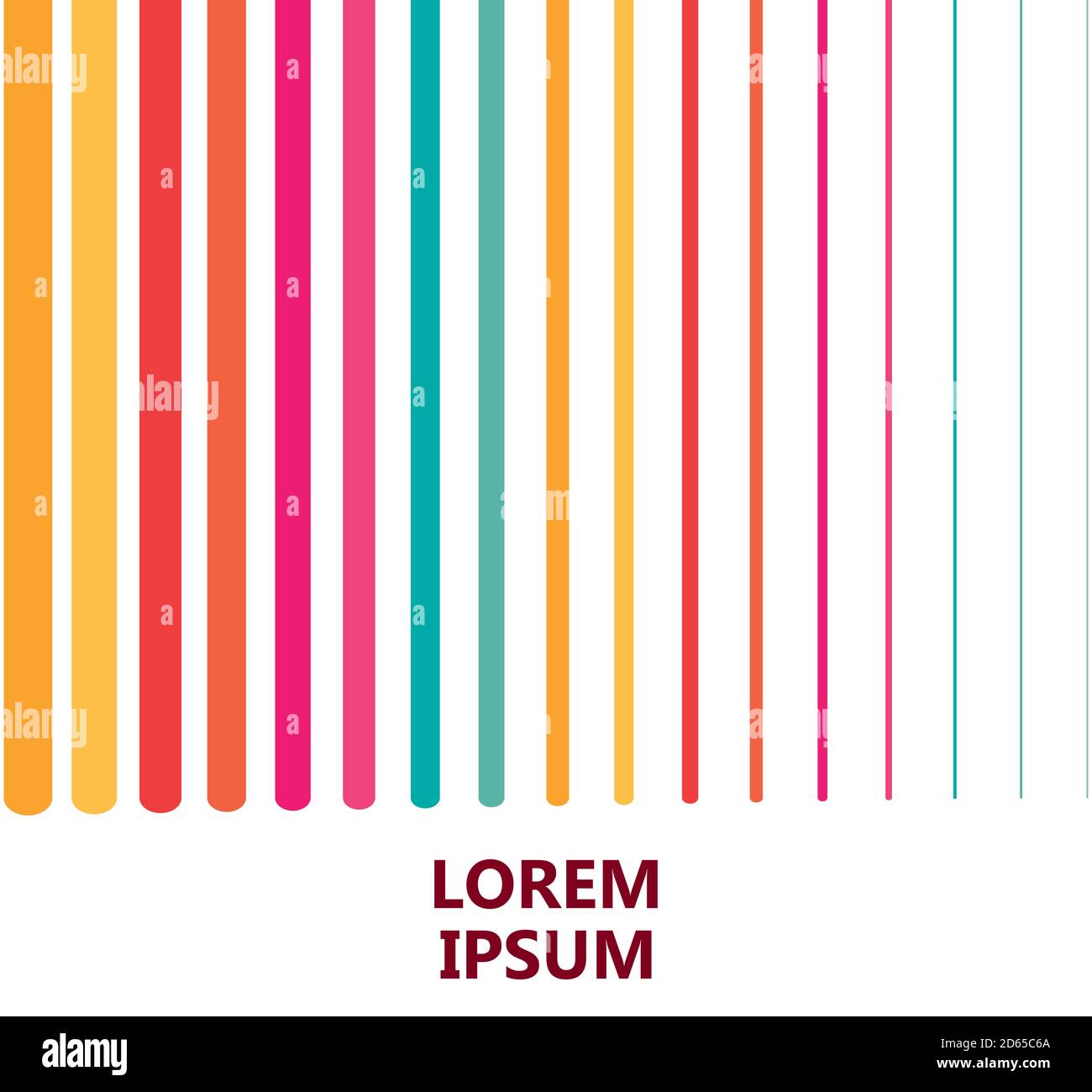 colored gradient lines isolated white background vector illustration ...