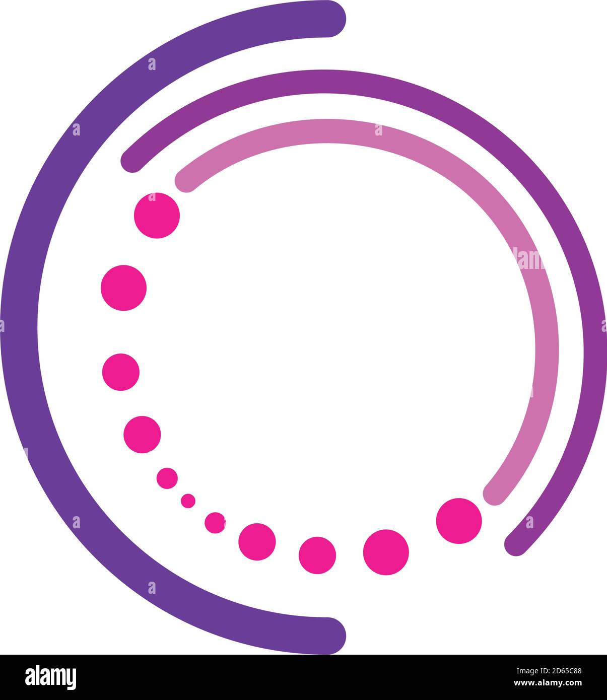 dotted and lines round isolated white background vector illustration ...