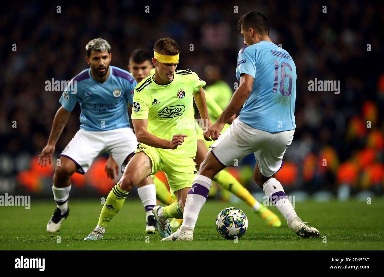 Dinamo Zagreb's Dani Olmo and Manchester City's Rodrigo (right Stock ...