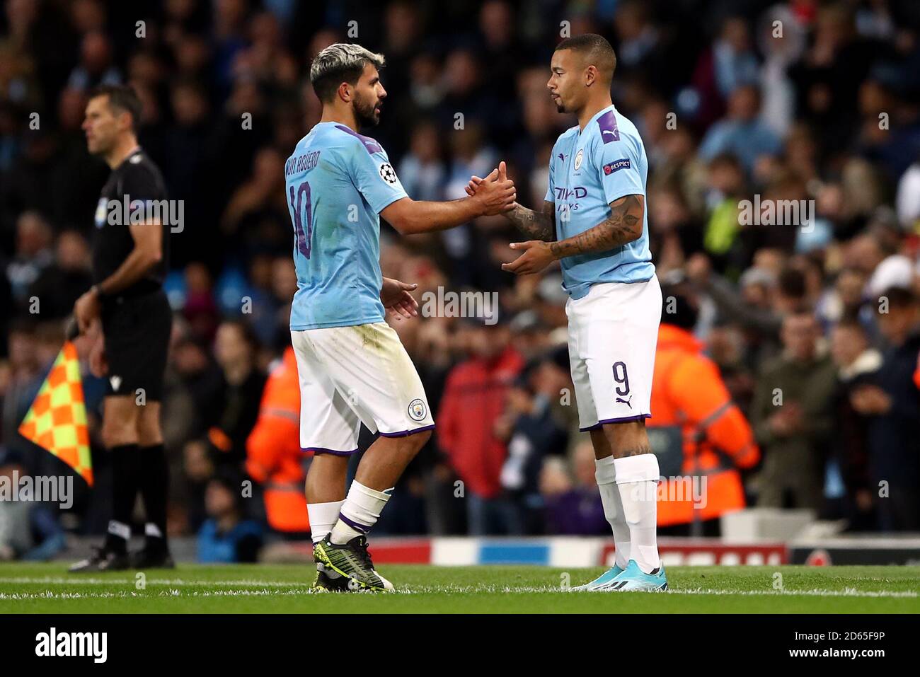 Manchester City's Gabriel Jesus comes on to replace Sergio Aguero Stock ...
