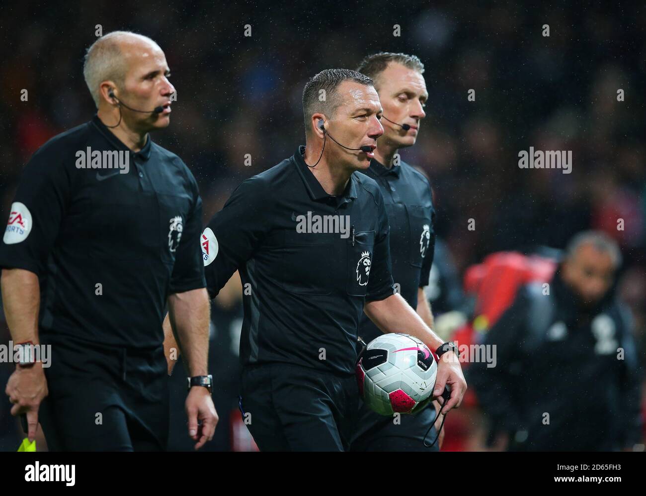 Referee Kevin Friend during the Premier League match at Old Trafford ...