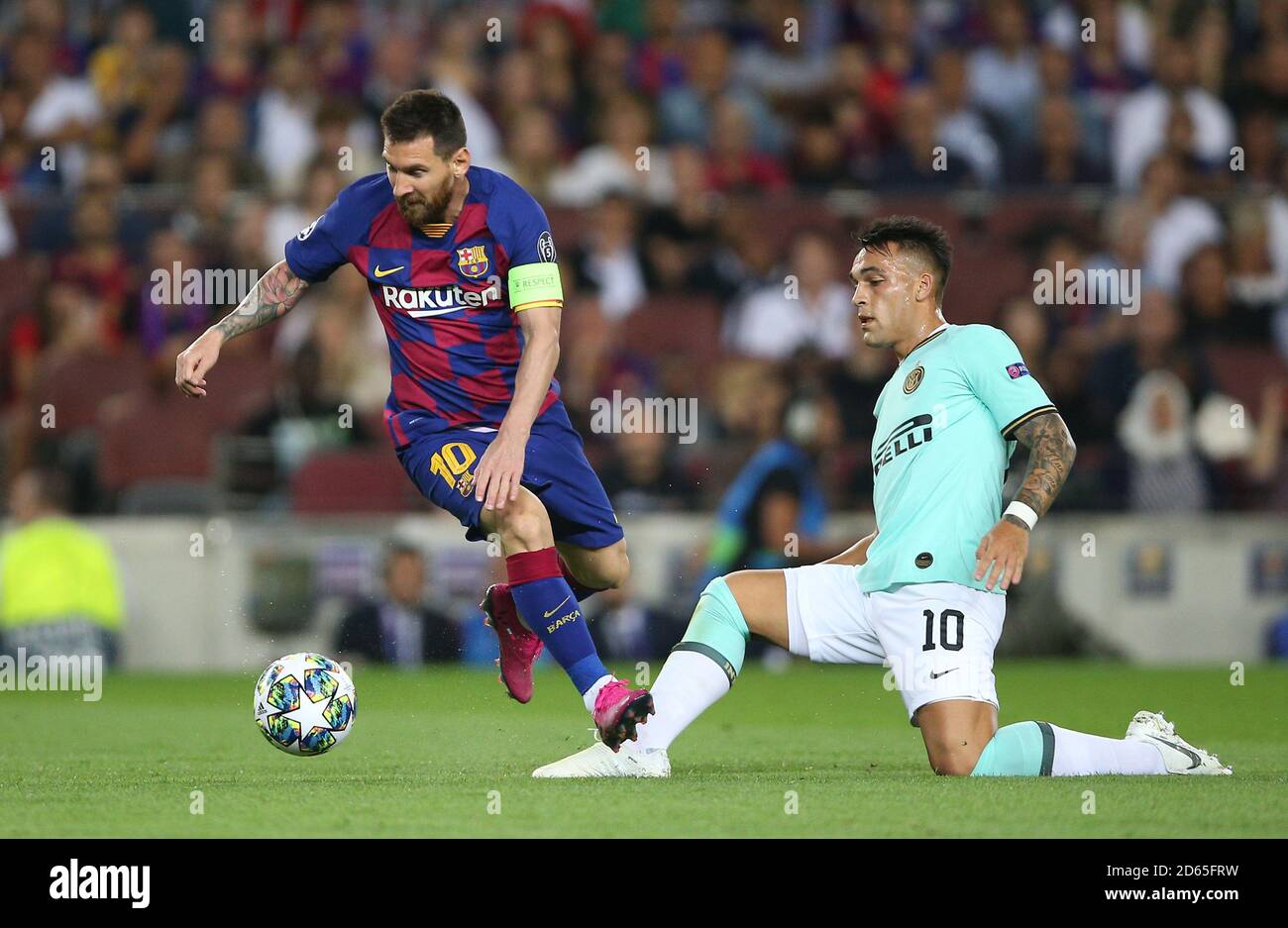 Barcelonas lionel messi inter milans hi-res stock photography and ...