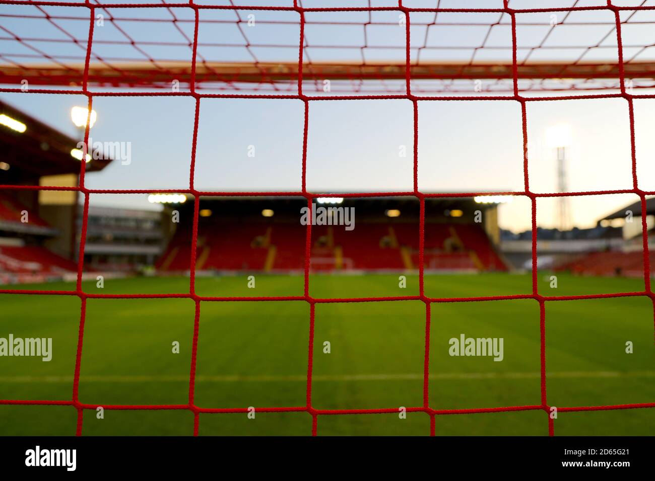 Soccer football general view gv goal netting hi-res stock photography ...