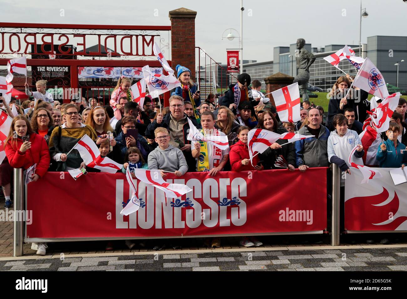 England fans outside the Riverside Stadium before the game Stock Photo ...