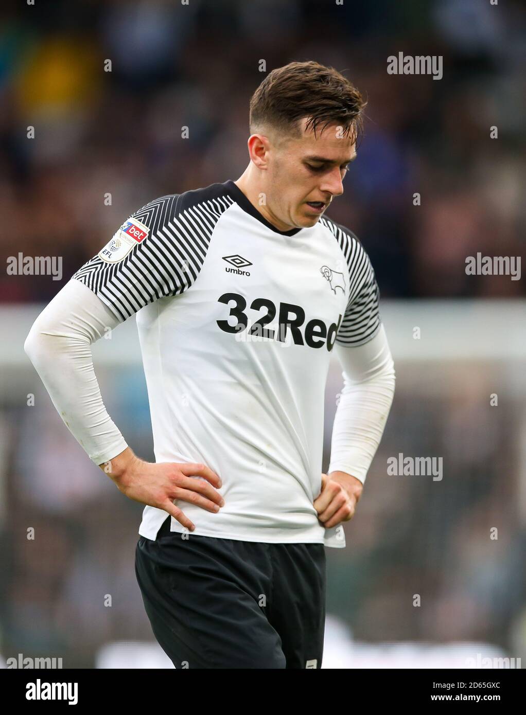 Derby County's Tom Lawrence during the Sky Bet Championship match at ...