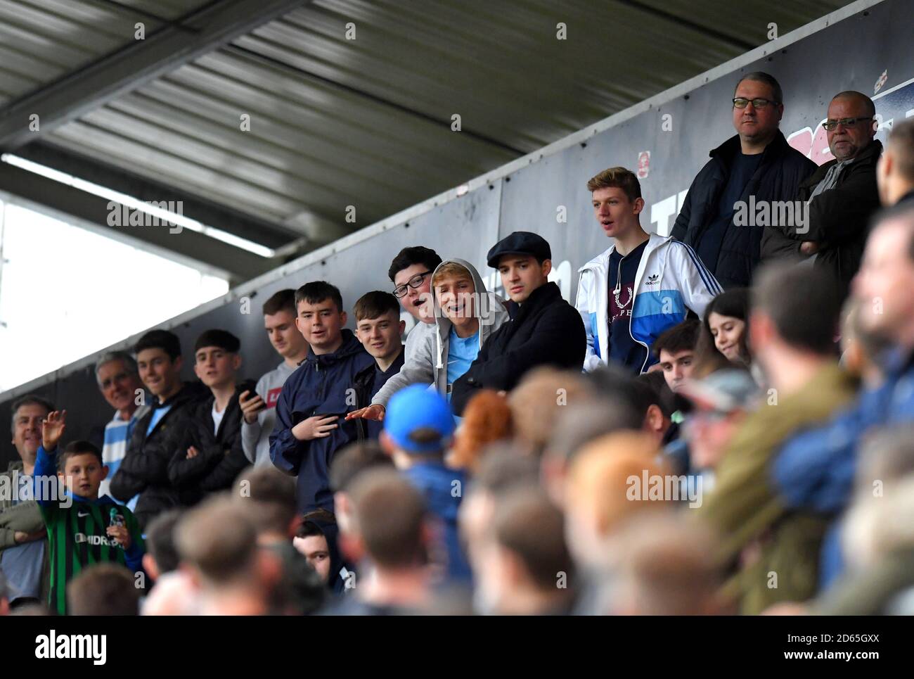 Coventry City fans in the stands Stock Photo - Alamy