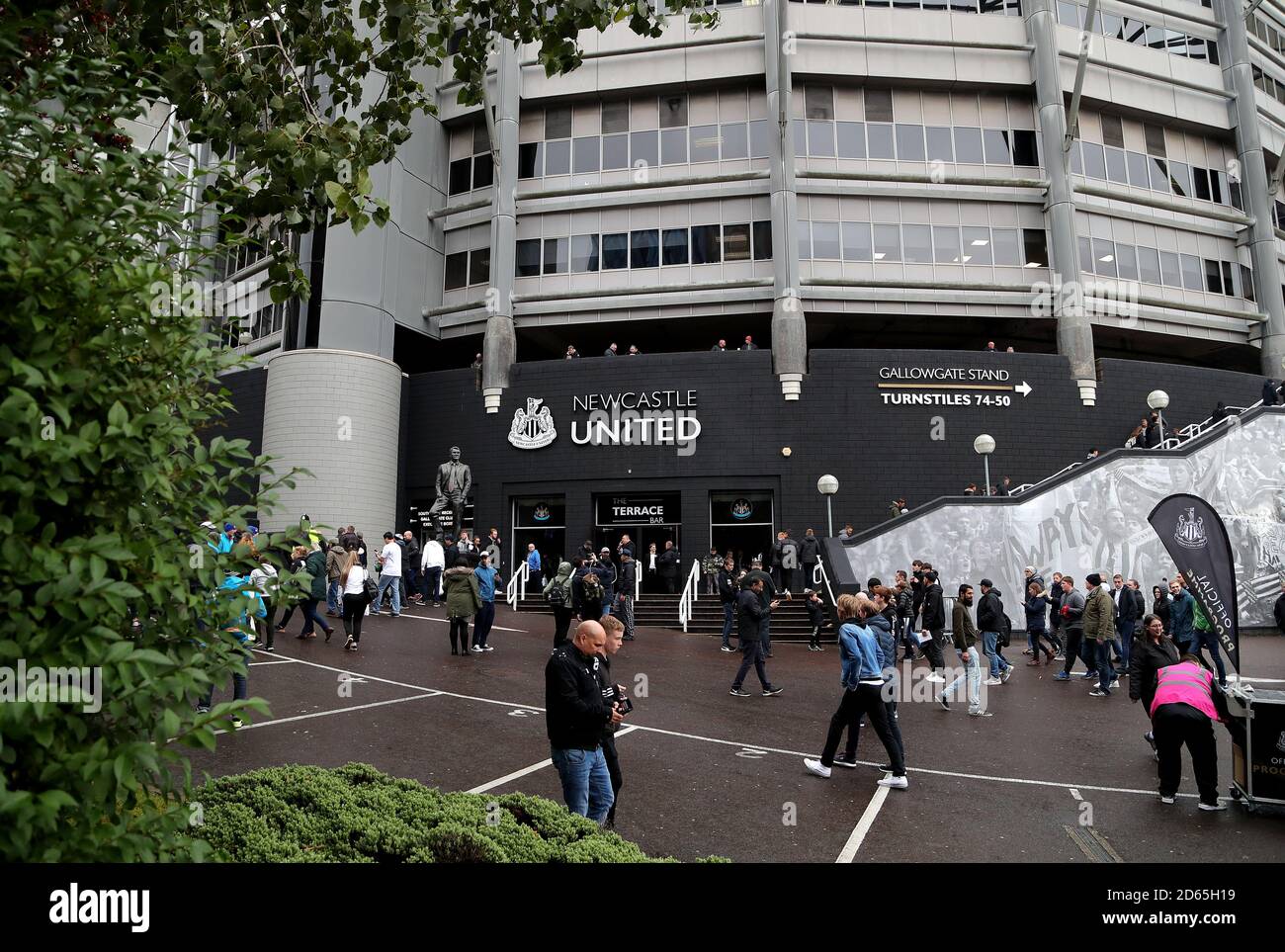 Fans outside the ground before the game Stock Photo - Alamy
