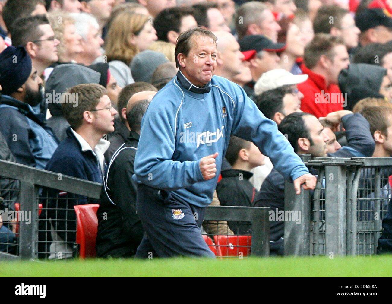 West Ham United manager Alan Curbishley celebrates after the final ...