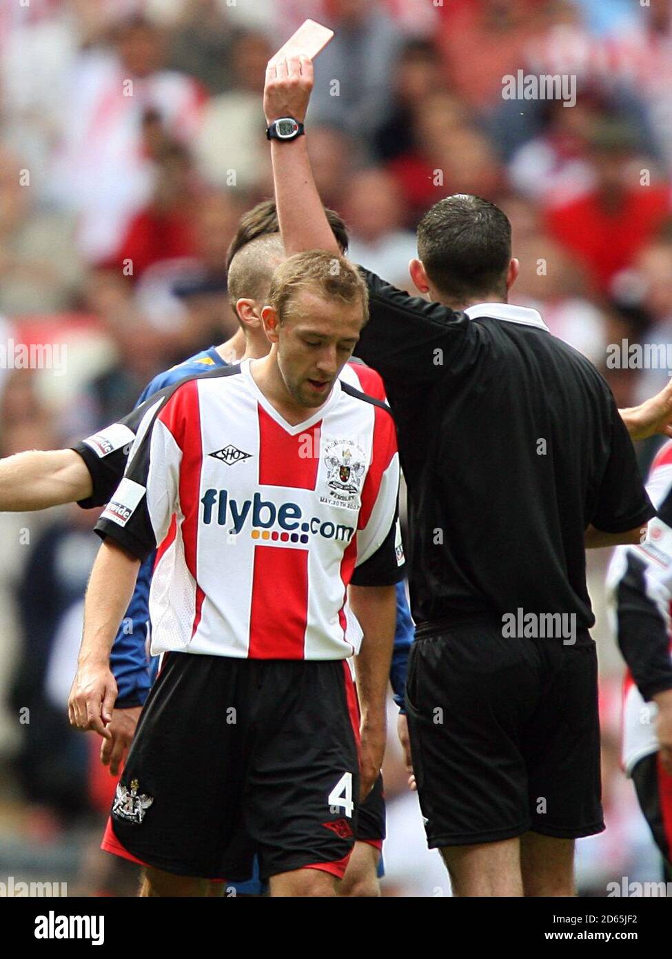 Exeter City's Matthew Gill becomes the first player to be sent off at ...