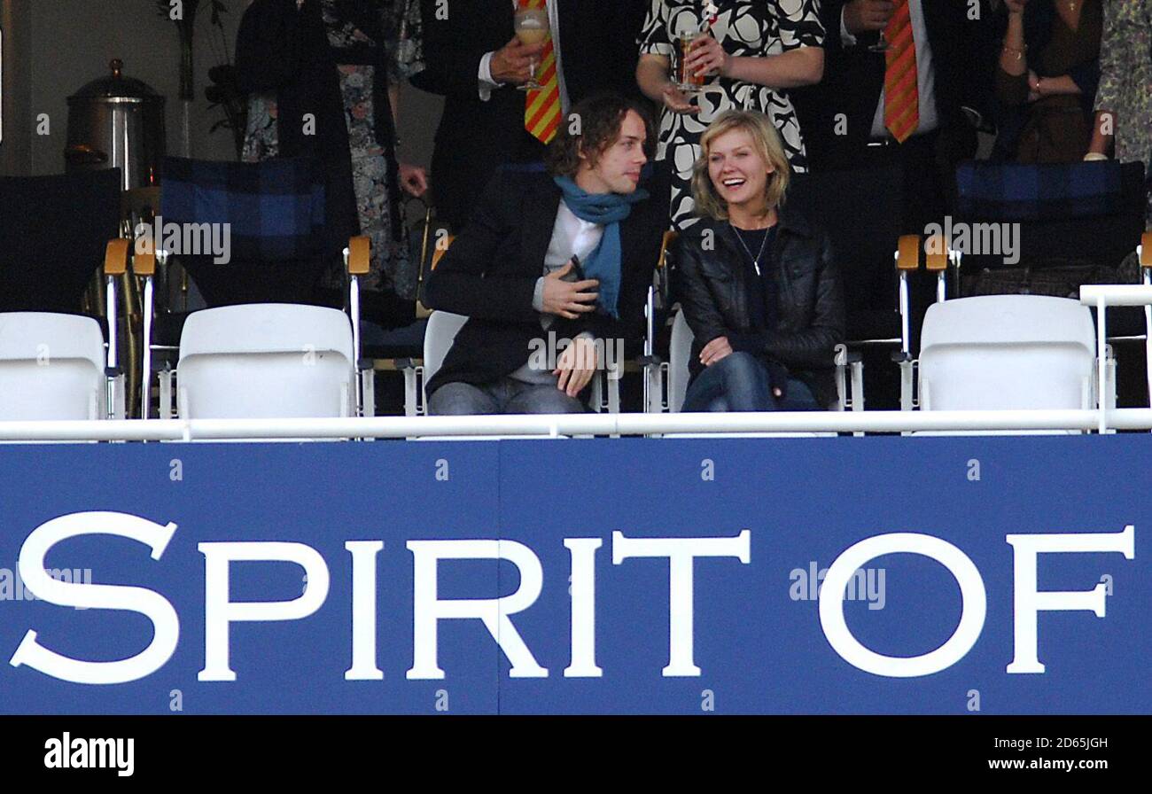 Johnny Borrell and Kirsten Dunst attend Lords to watch day four of the ...