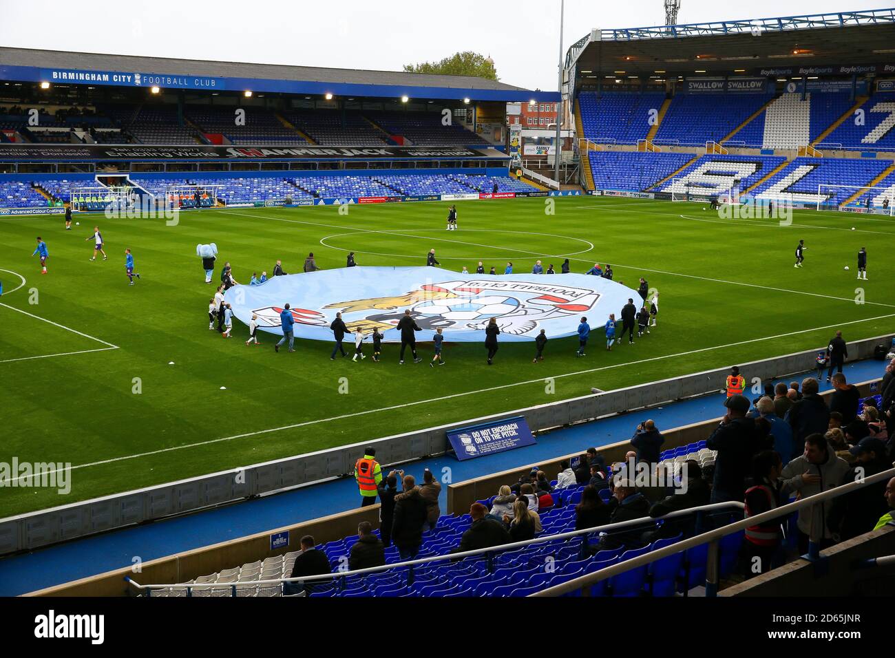A giant Coventry City flag is unveiled before the Sky Bet League One at ...