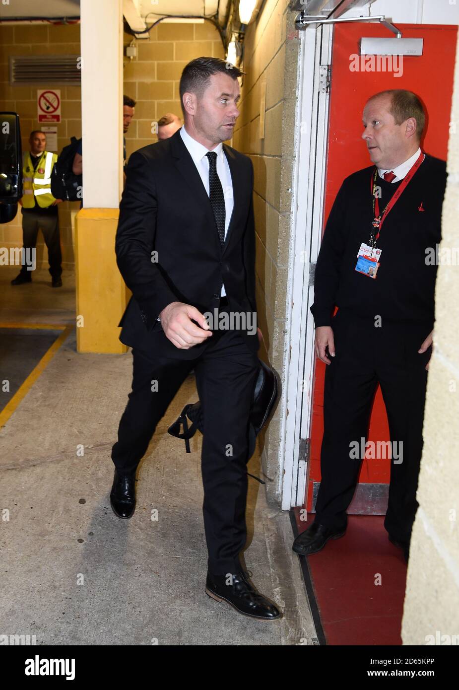 Derby County Head Goalkeeping Coach Shay Given arriving ahead of the ...