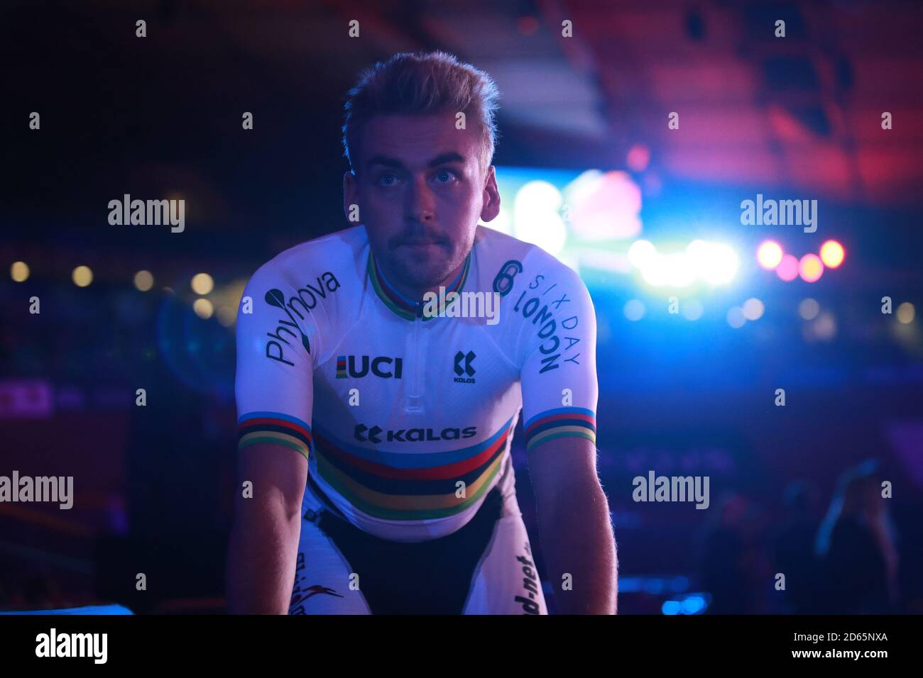 Theo Reinhardt of Germany during day one of the Phynova Six Day Cycling ...