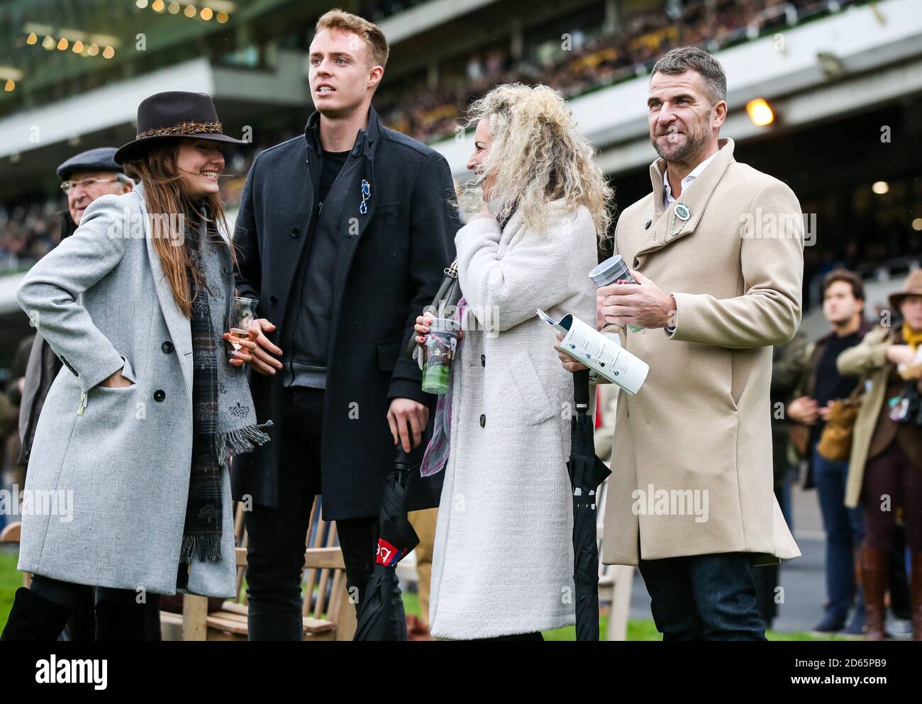 Racegoers react as they watch the action during day one of The Showcase ...