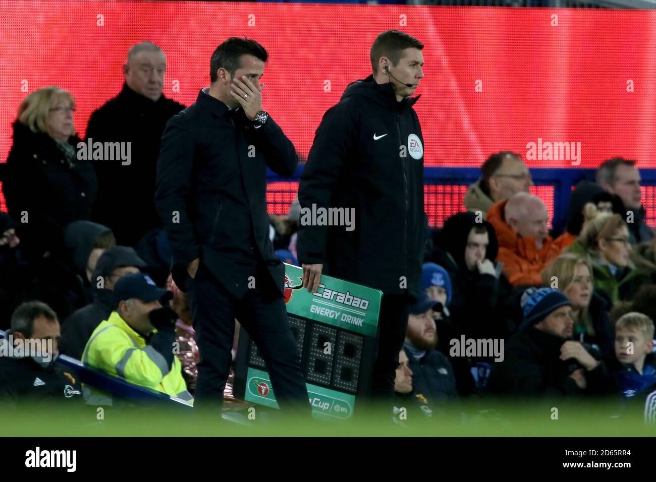 Everton manager Marco Silva reacts on the touchline Stock Photo - Alamy