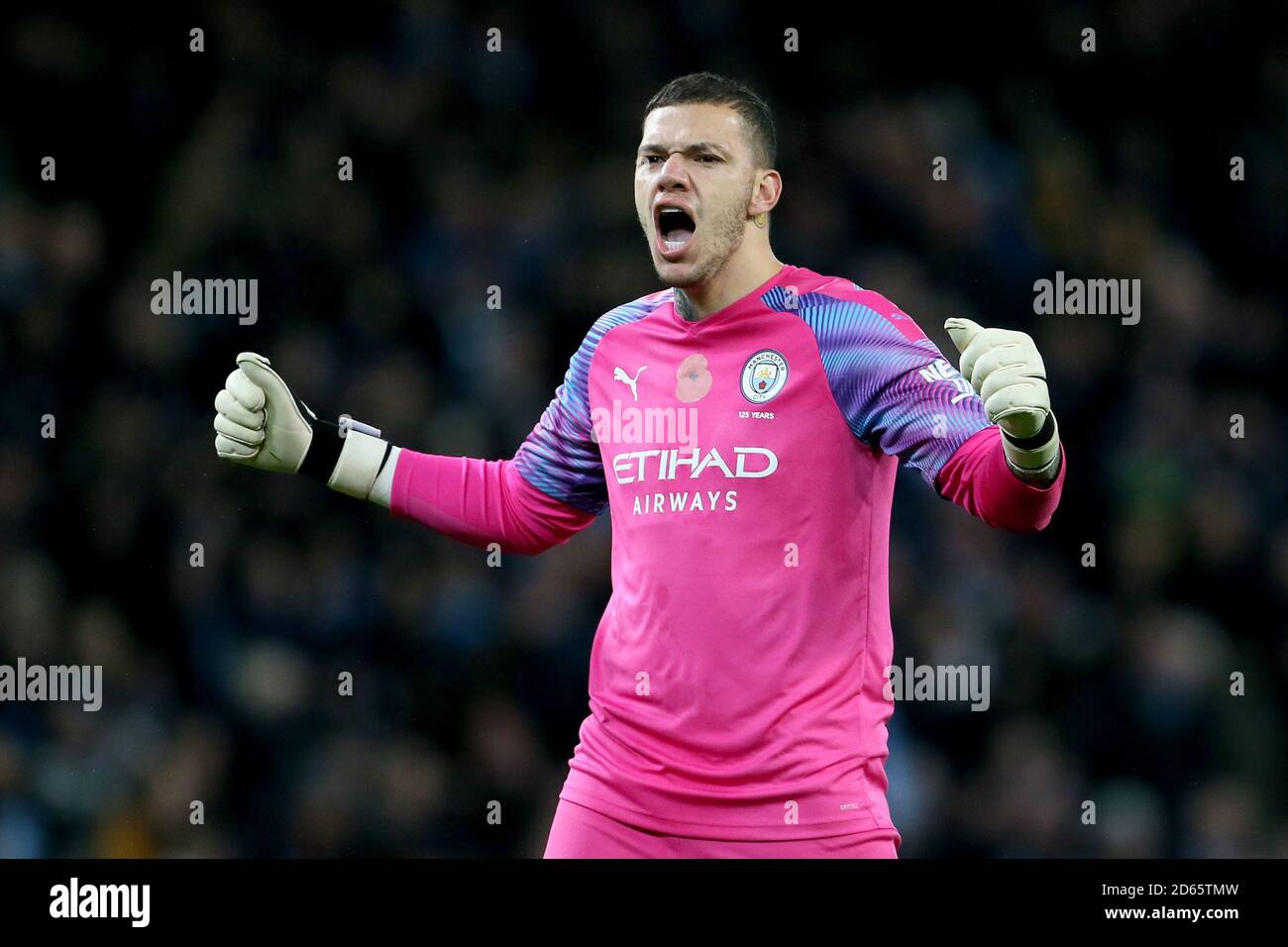 Manchester City goalkeeper Ederson celebrates Stock Photo - Alamy