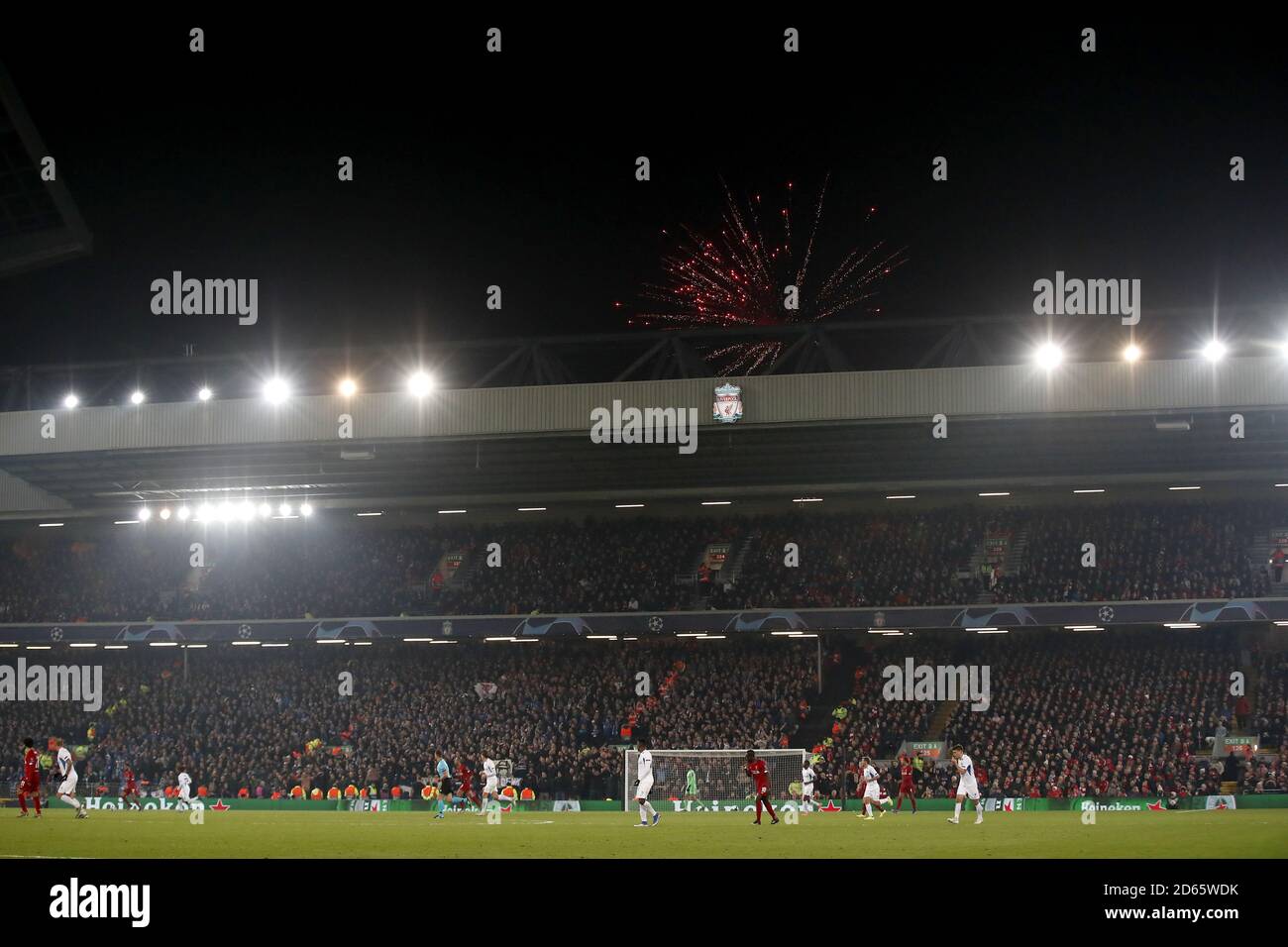 General view of the action at anfield hi-res stock photography and ...