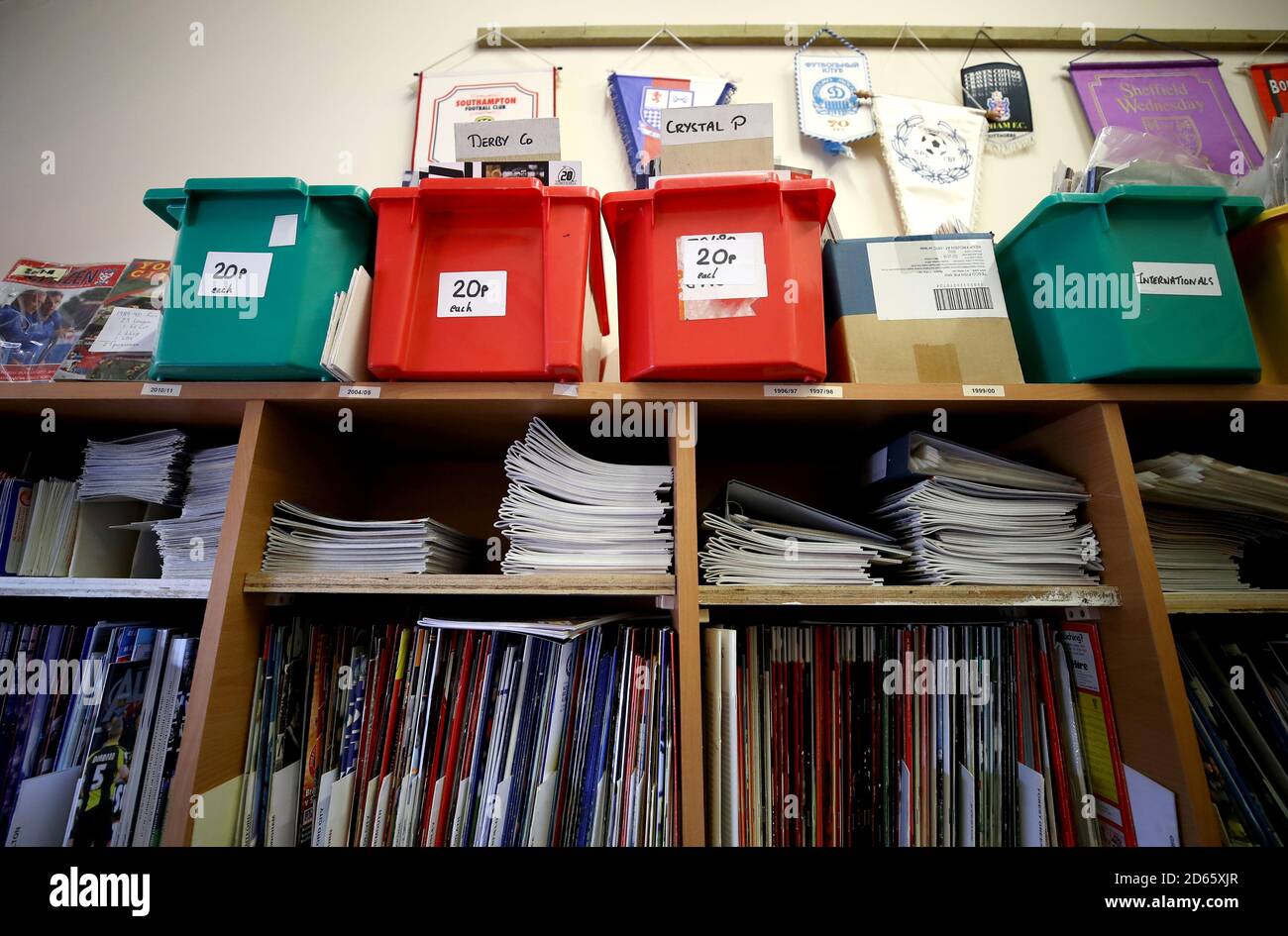 The programme shop inside Boothman Crescent Stock Photo - Alamy