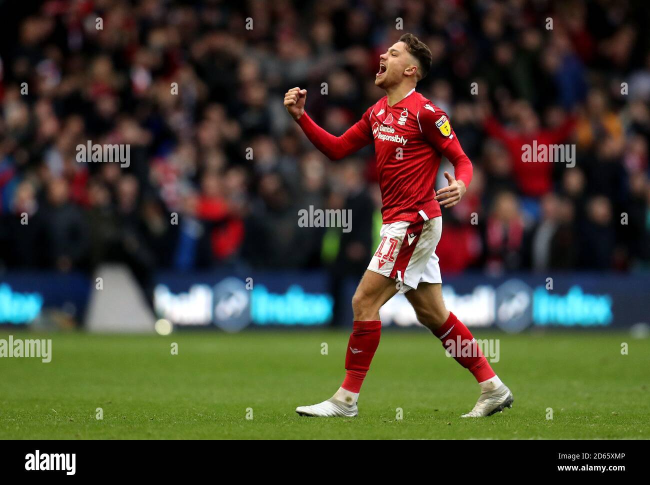Nottingham Forest's Matty Cash celebrates victory Stock Photo - Alamy