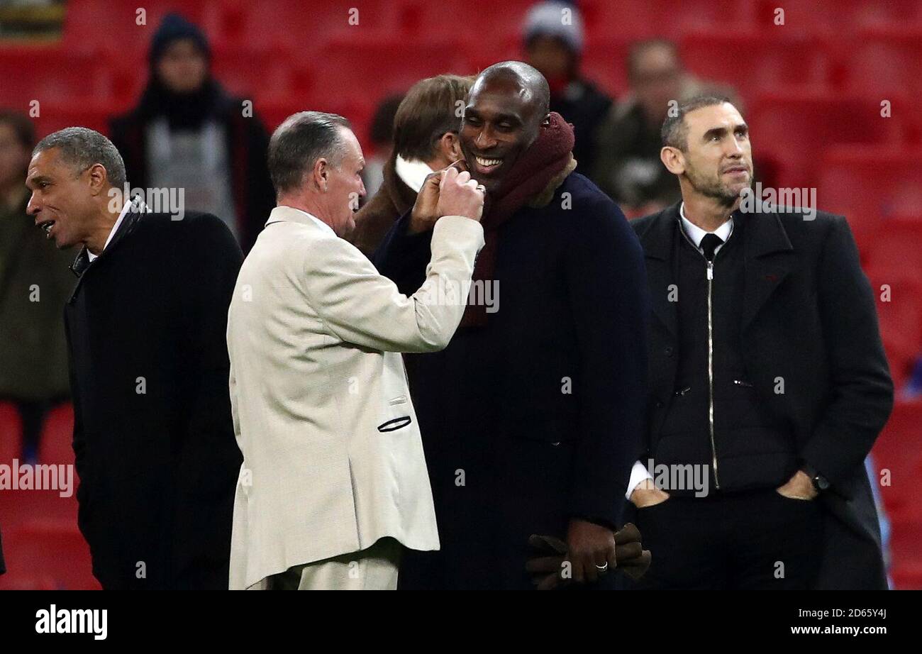 Former England players Paul Gascoigne, Sol Campbell and Martin Keown ...