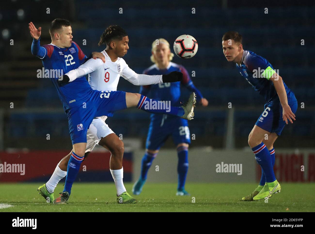 England's Danny Loader and Iceland's Kolbeinn Thordarsson Stock Photo ...