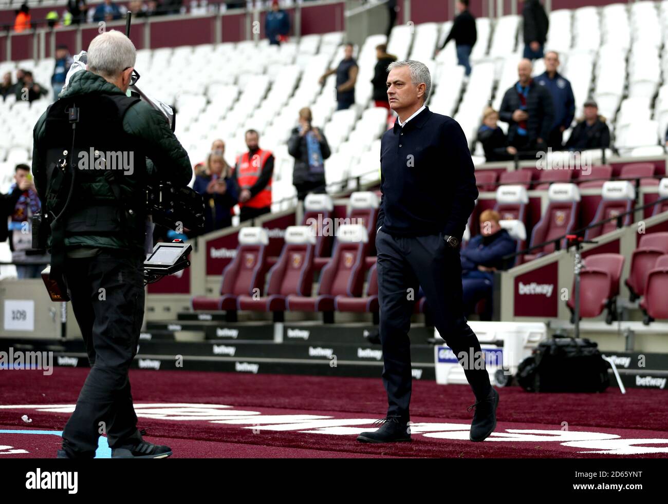Tottenham Hotspur manager Jose Mourinho prior to the beginning of the ...