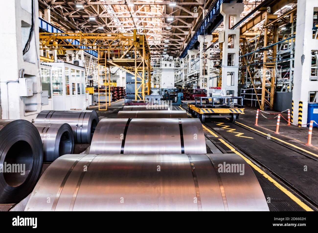 Disassembled tractor parts on the modern tractor factory Stock Photo ...