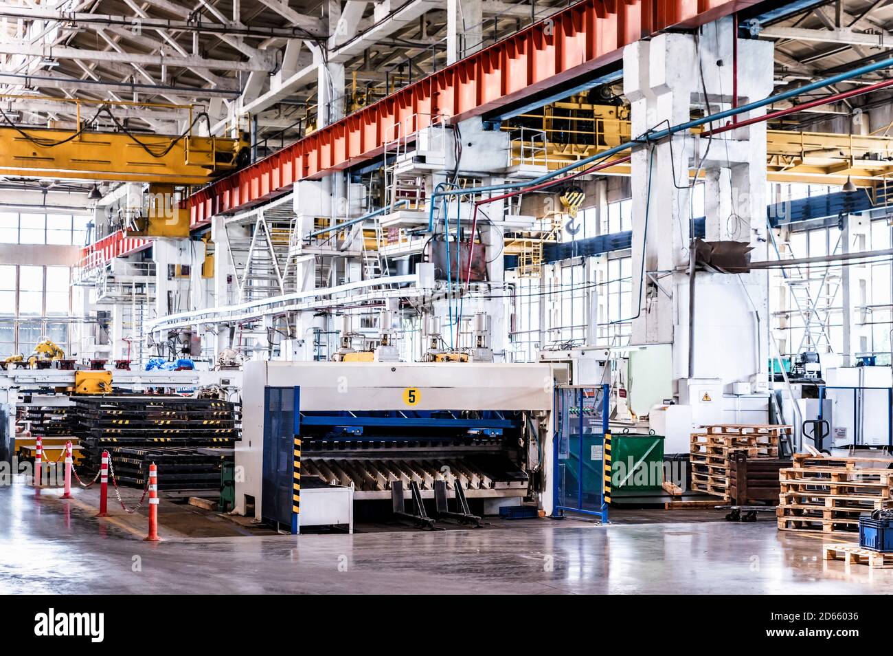Disassembled tractor parts on the modern tractor factory Stock Photo ...