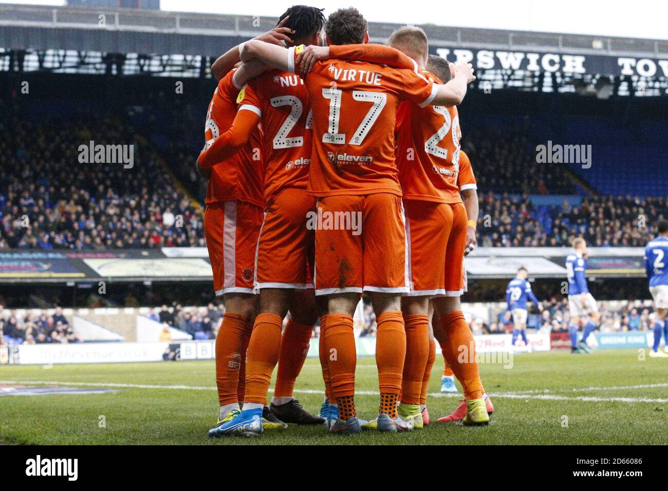 Blackpool's Joe Nuttall celebrats scoring his side's first goal of the ...