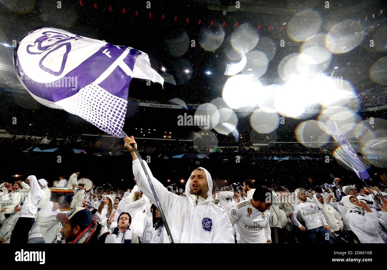 Real Madrid fans in the stands before kick-off Stock Photo - Alamy