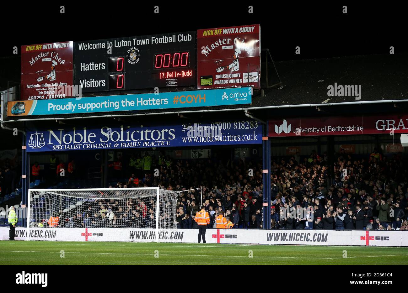 Soccer football away end support supporters hi-res stock photography ...