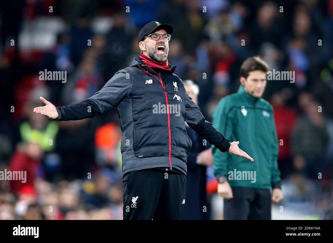 Liverpool's manager Jurgen Klopp gestures on the touchline Stock Photo ...