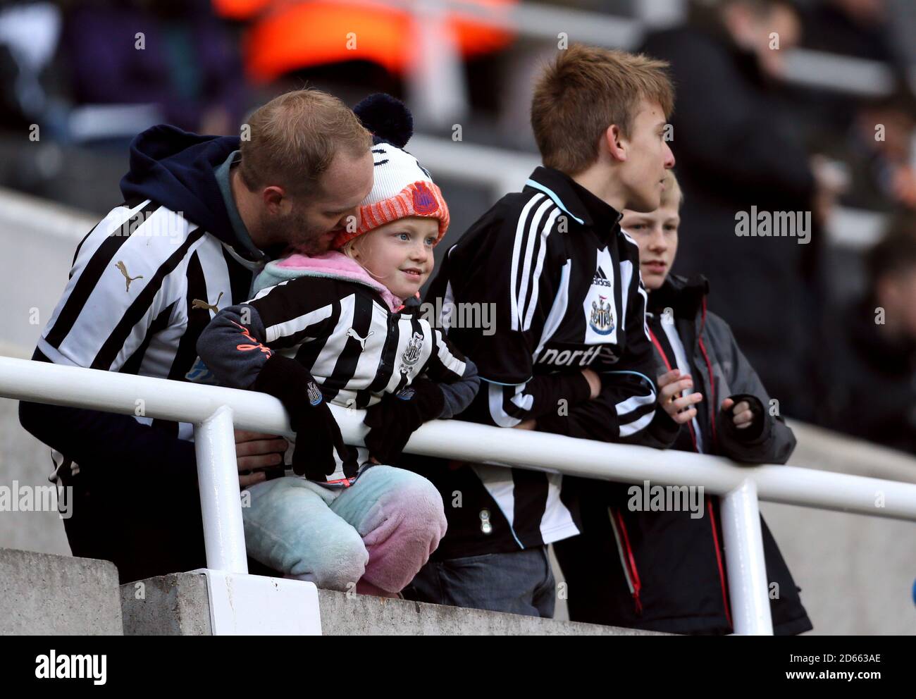 Newcastle united fans show their support in the stands hi-res stock ...