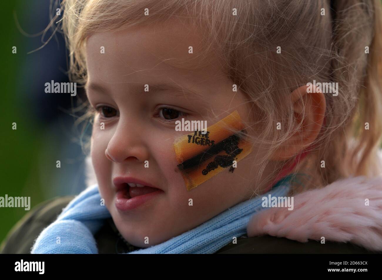 Hull City fan Robyn (4yrs) before the game against Stoke City Stock ...