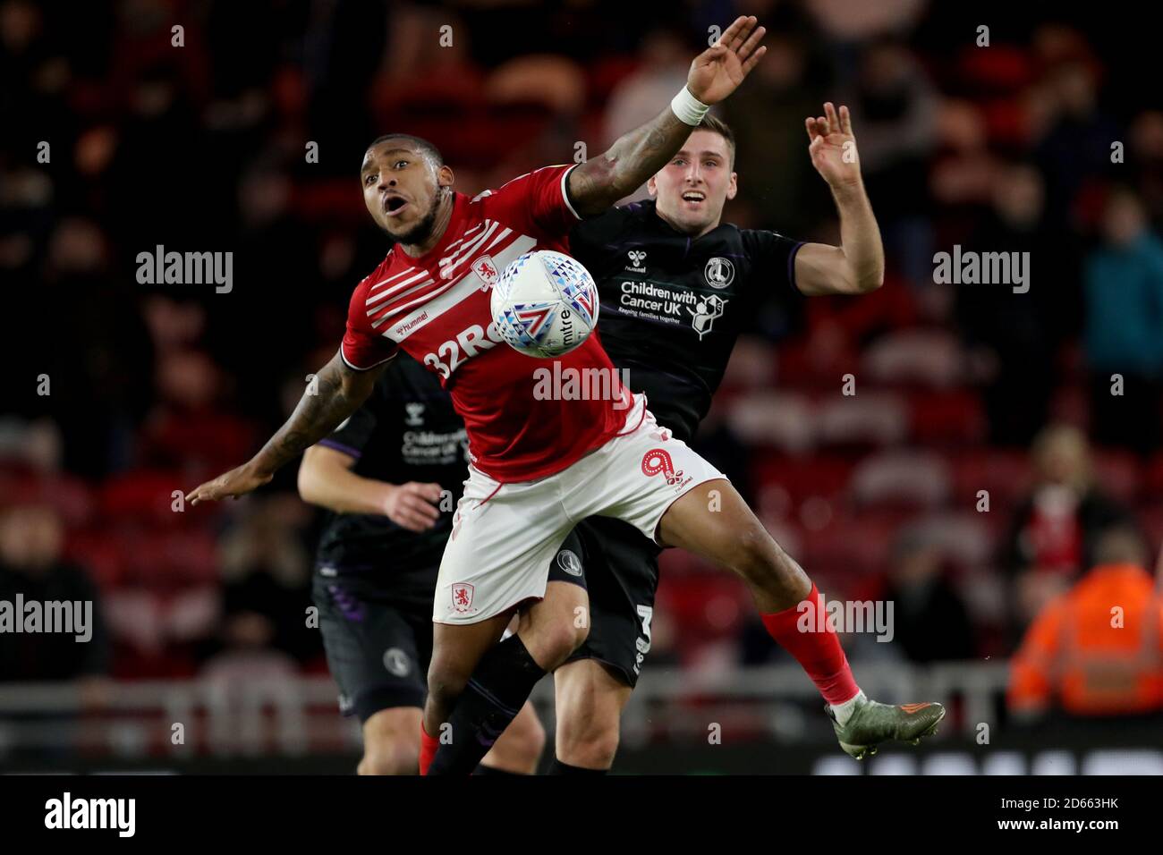 Middlesbrough's Britt Assombalonga and Charlton Athletic's Ben ...