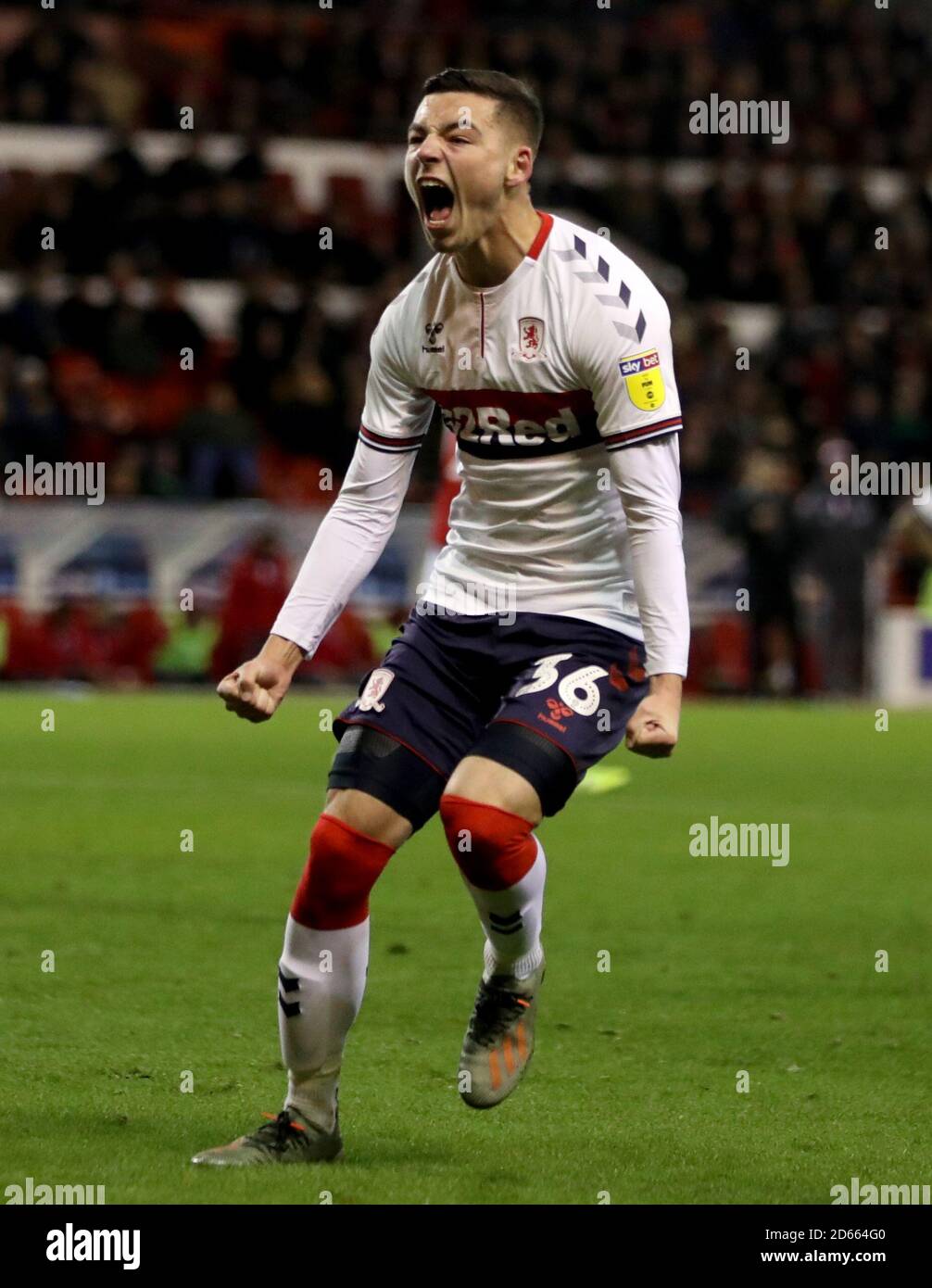 Middlesbrough's Stephen Walker celebrates his side's first goal of the ...