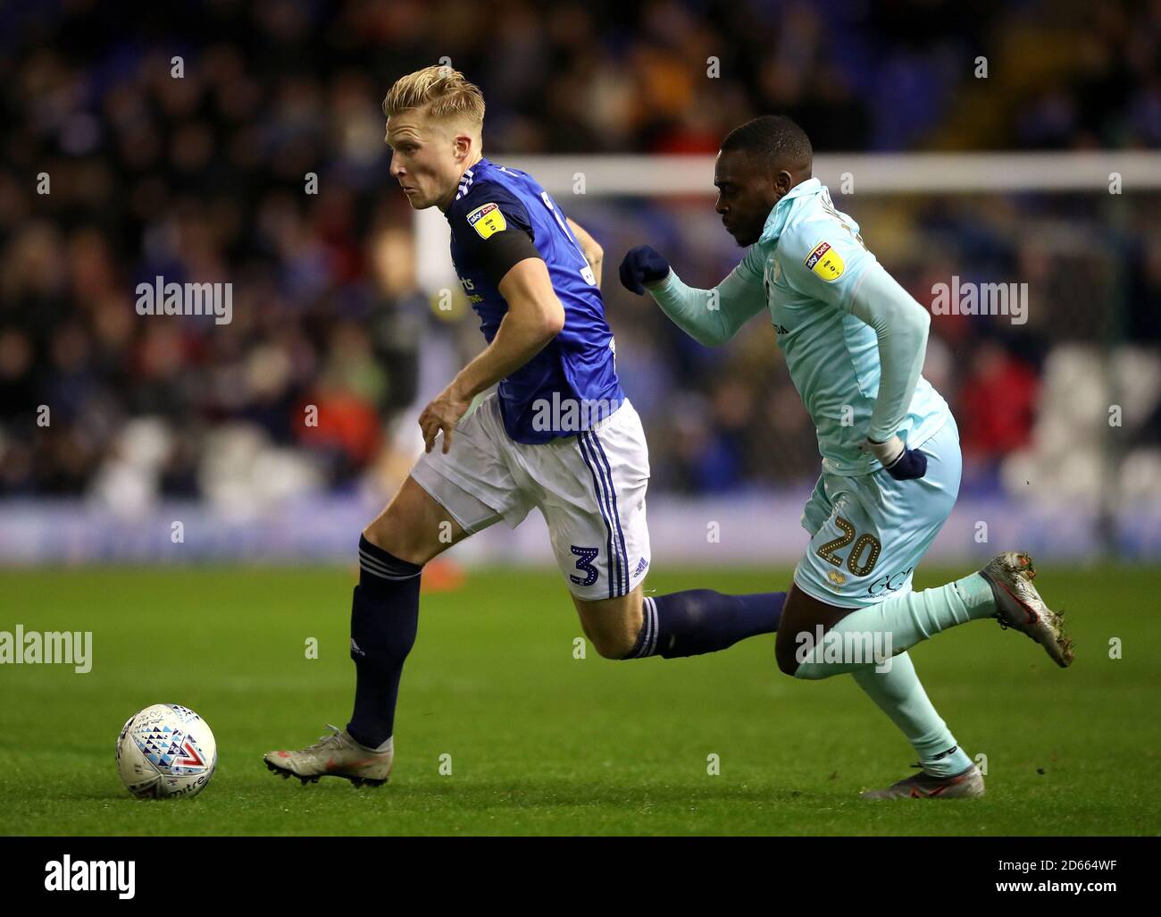 Birmingham City's Kristian Pedersen (left) and Queens Park Rangers ...
