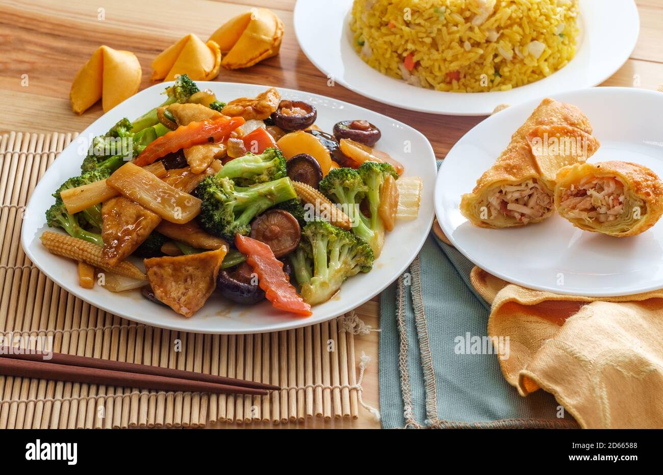 Buddha's delight sauteed mixed chinese vegetables with tofu served with ...