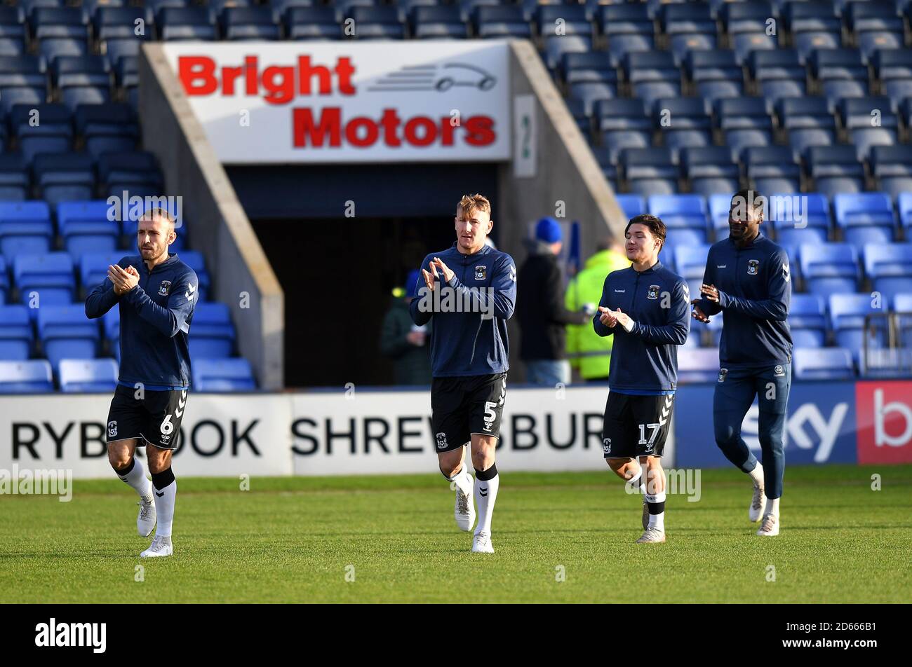 Left to right, Coventry City's Liam Kelly, Kyle McFadzean, Callum O ...