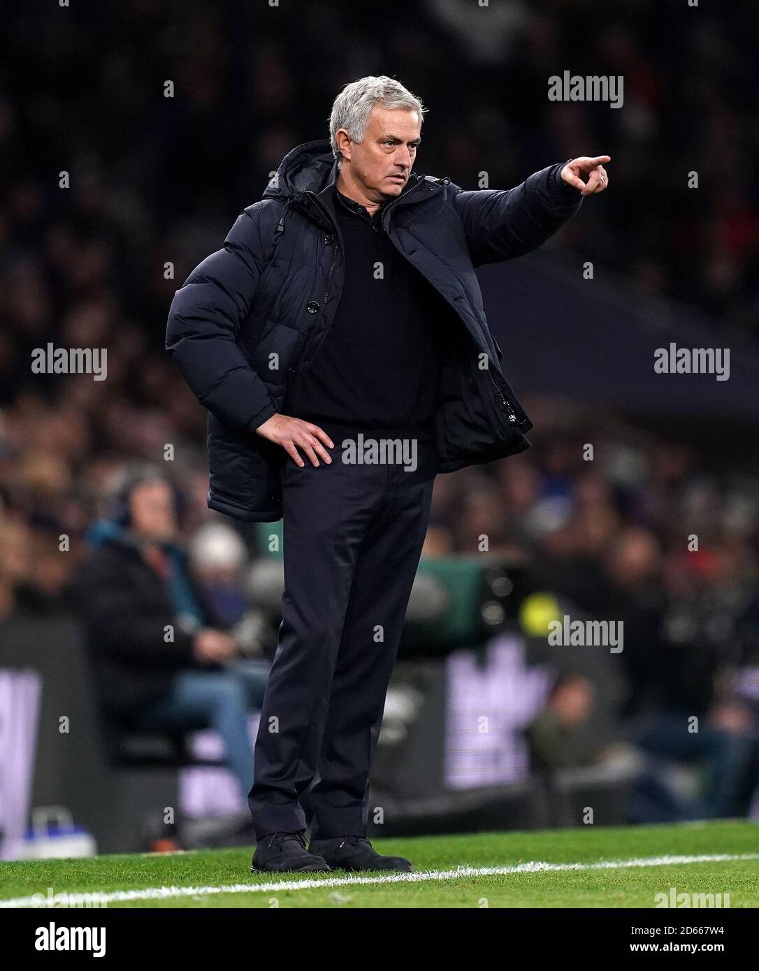 Tottenham Hotspur manager Jose Mourinho on the touchline Stock Photo ...