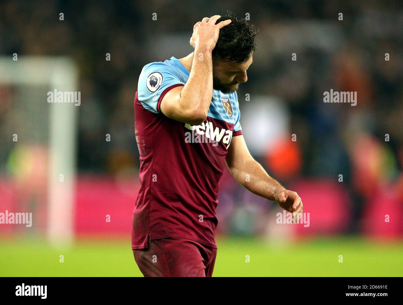 West Ham United's Robert Snodgrass appears dejected after the final ...