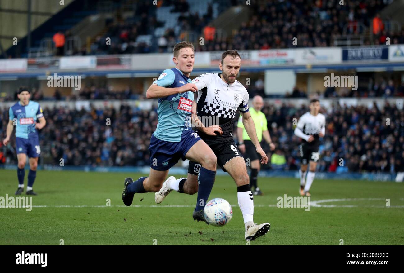 Coventry City's Liam Kelly in action with Wycombe Wanderers??? David ...