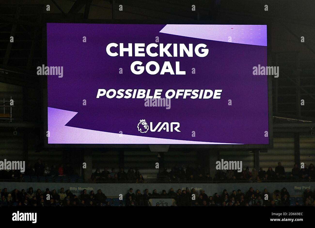 The big screen shows var checking hi-res stock photography and images ...