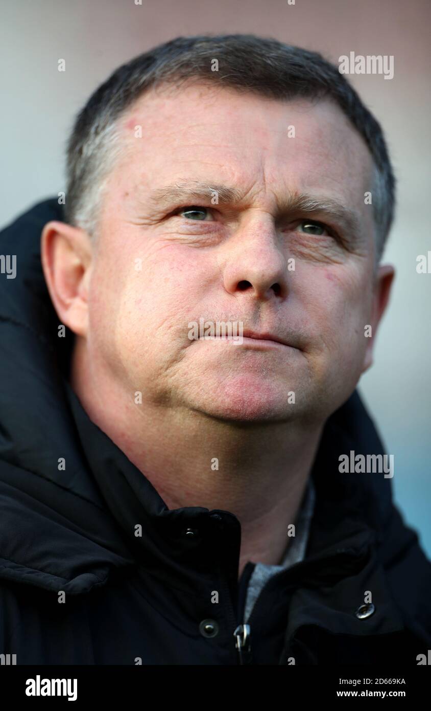 Coventry City manager Mark Robbins ahead of the match Stock Photo - Alamy
