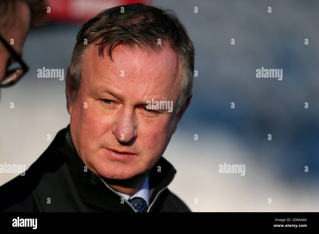 Stoke City manager Michael O'Neill at John Smith's stadium Stock Photo ...