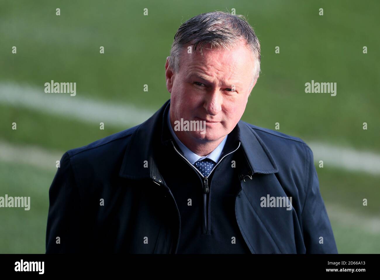Stoke City manager Michael O'Neill at John Smith's stadium Stock Photo ...