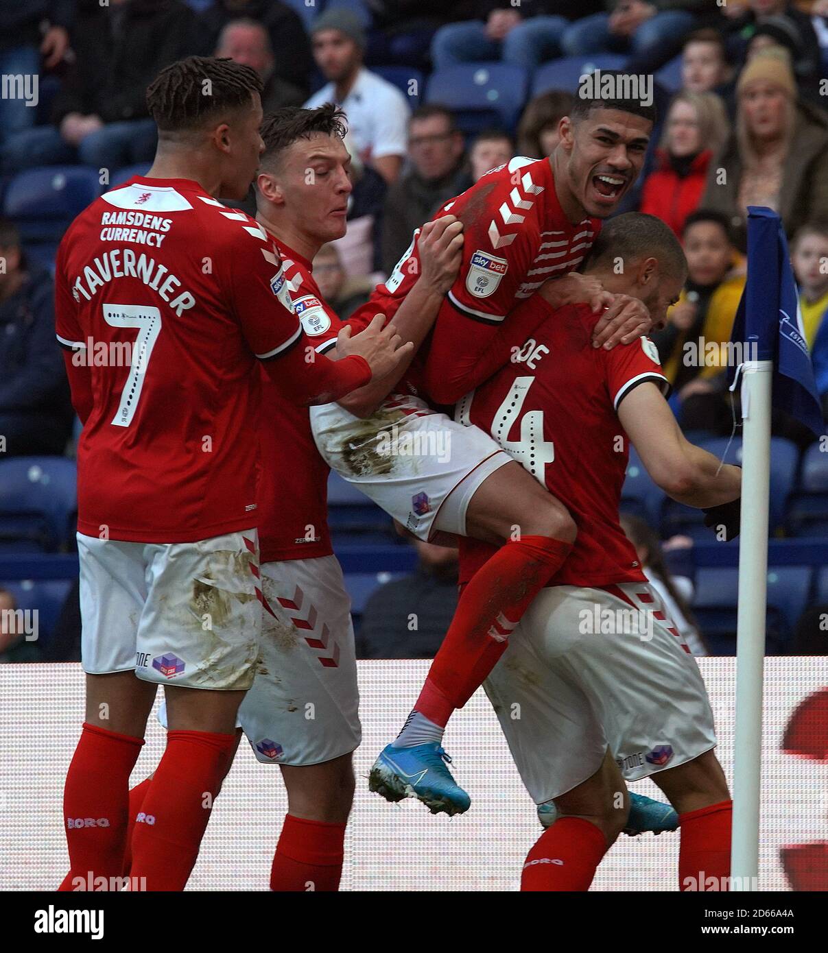 Middlesbroughs rudy gestede celebrates scoring hi-res stock photography ...