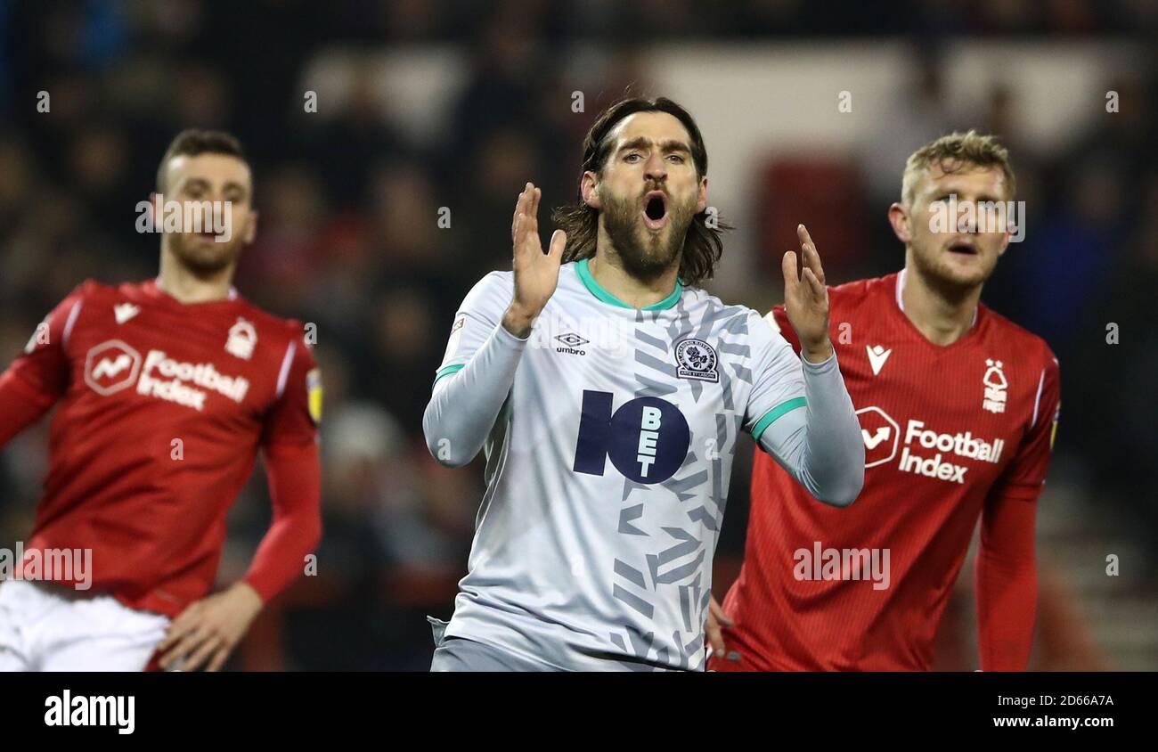 Blackburn Rovers' Danny Graham rues a missed chance Stock Photo - Alamy